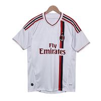 China AC Milan 2011-2012 Away Retro Fan Jersey - Black & White Design, Multiple Sizes, Custom Printing Available for sale