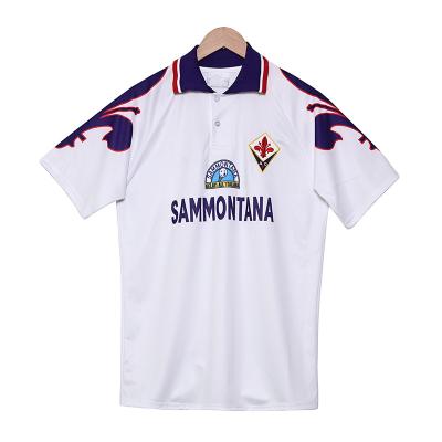 China Fiorentina 1995-1996 Away Retro Jersey Classic Custom Numbers 100% Polyester for sale