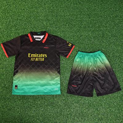 China AC Milan Children's Gradient Black Football Jersey 2025-2026 - Youth Sizes 6-14 Years with Custom Name/Number Options for sale