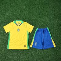 China Brazil National Team 2025-2026 Children's Home Jersey - Lightweight Sweat-Wicking Football Shirt for Youth for sale
