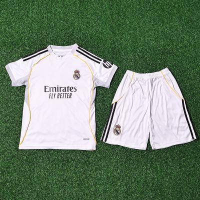 China Custom Real Madrid 2025-2026 Home Childrens Football Jersey Team Name Number for sale