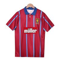 China Aston Villa 1993-1995 Home Retro Football Jersey - Claret & Blue Stripes, Embroidered Badge, Classic 90s Design for sale