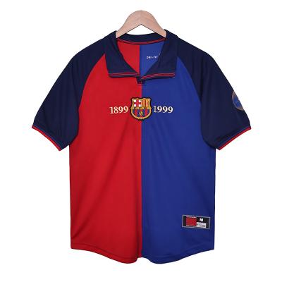 China Barcelona 1899-1999 Centennial Commemorative Jersey Custom Printing Breathable Fabric for sale