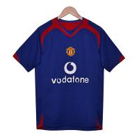 China Manchester United 2005-2006 Retro Away Jersey - Navy Blue Replica Football Shirt with Embroidered Crest for sale