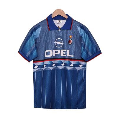 China AC Milan 1995-1996 Away Retro Jersey - Moisture Wicking Polyester, Sizes S-XXL, Customizable Options for sale