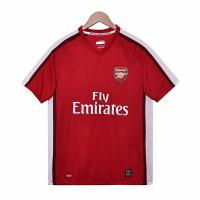 China Arsenal 2008-2010 Retro Home Football Jersey - Classic Red/White Reproduction with Crew Neck Design for sale