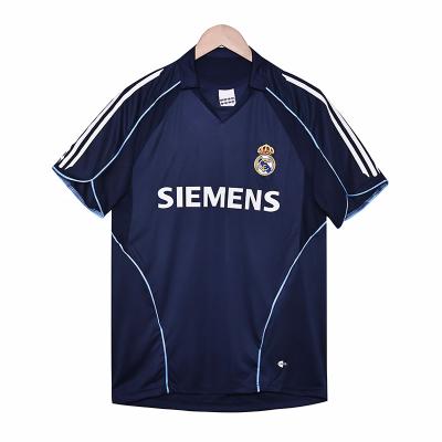 China 2005-2006 Real Madrid Away Retro Football Jersey - Authentic Replica with Customization Options in Multiple Sizes for sale