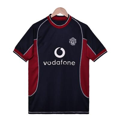 China Manchester United 2000-2001 Retro Second Away Jersey - Black Authentic Replica with Classic Fit for sale