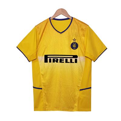 China Inter Milan 2002-2003 Second Away Retro Jersey - Navy Blue Custom Football Shirt with Vintage Design for sale