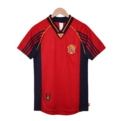 China Spain 1998 Home Retro Jersey Classic Collection Personalized Customization 100% Polyester for sale