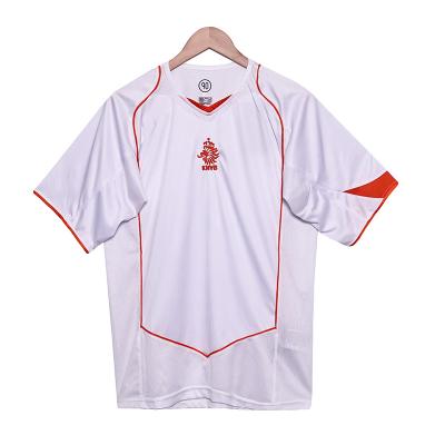 China 2004 Netherlands Retro Away Football Jersey Replica Breathable Fabric Customizable for sale