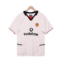 China 2002-2003 Manchester United Retro Away Jersey - Authentic Black Polyester Football Shirt with Customization Options for sale