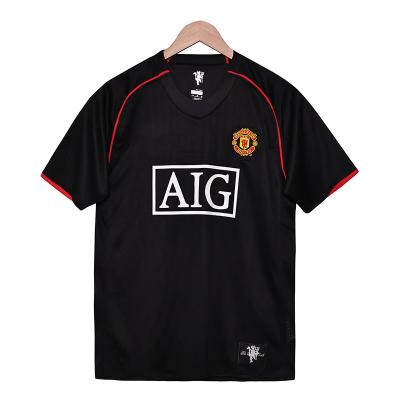 China 2007-2008 Manchester United Retro Away Jersey - White Polyester Blend in S-XXL Sizes for Football Fans for sale