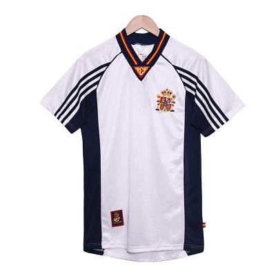 China Classic Replica Spain 1998 Away Retro Football Jersey - Stretchable Fabric with Custom Name & Number Printing for sale