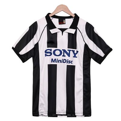 China Juventus 1997-1998 Home Retro Football Jersey with Customization Options - Classic Black & White Stripes for sale