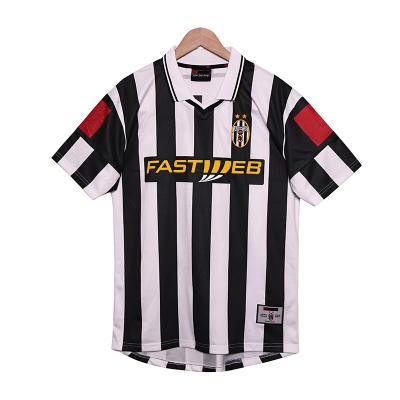 China Juventus 2001-2002 Retro Home Jersey Replica - Classic Black & White Stripes, Multiple Sizes Available for sale