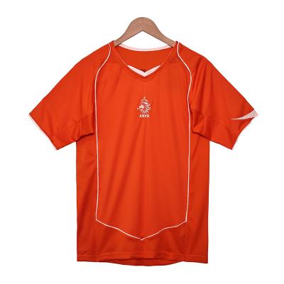 China Netherlands 2004 Home Retro Football Jersey Classic Design Custom Team Orange for sale