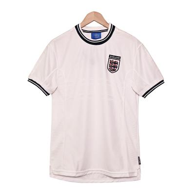 China England 1999 Retro Home Football Jersey - Classic White Design with Custom Name & Number Printing Options for sale