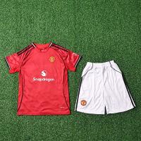 China Manchester United 2025-2026 Children's Home Football Jersey - Customizable Sizes 5-12 Years with Moisture-Wicking Fabric for sale