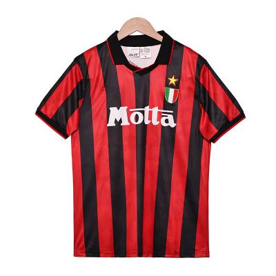China 1993-1994 AC Milan Home Retro Football Jersey Classic Customization 100% Polyester for sale