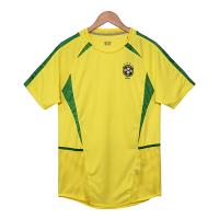 China Brazil 2002 World Cup Champion Retro Home Replica Football Jersey Customizable S-XXXL for sale
