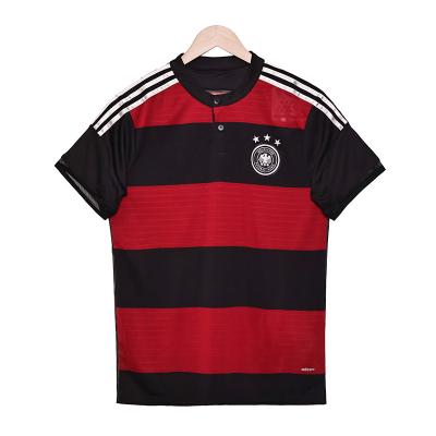 China Germany 2014 World Cup Champion Retro Away Football Jersey White Black Gold for sale