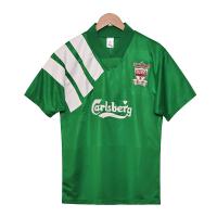 China 1992-1993 Liverpool Away Jersey Replica - Green/White Quartered Design with Customization Options in Multiple Sizes for sale