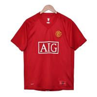 China Manchester United 2007-2008 Home Jersey Replica - Customizable S-5XL Sizes with Player Number Printing for sale