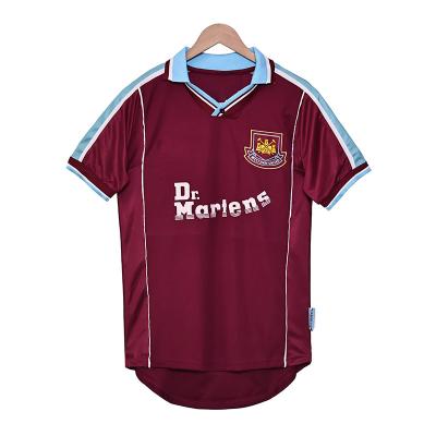 China Custom West Ham United Retro 1999-2001 Home Jersey Personalized Name Number Size S-3XL for sale
