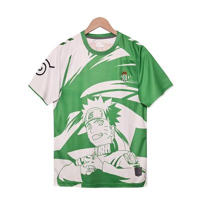 China 2024-2025 Real Betis Fan Edition Special Edition Football Jersey Green White Stripes for sale