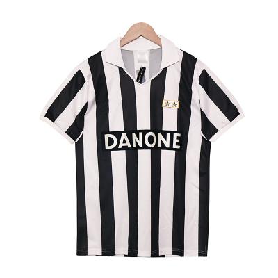 China Juventus 1992-1994 Classic Home Football Jersey Replica Team Customization 100% Polyester for sale
