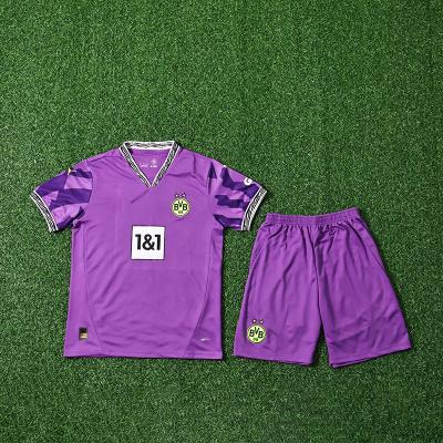 China New Dortmund children's purple jersey 2025 support group customization for sale