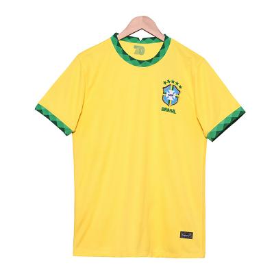 China Brazil Retro 2021-2022 Home Jersey Customizable for Support Groups S-XXL for sale