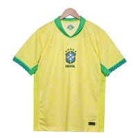 China 2024-2025 Brazil Home Fan Edition Football Jersey Customizable Bulk Order 100% Polyester for sale