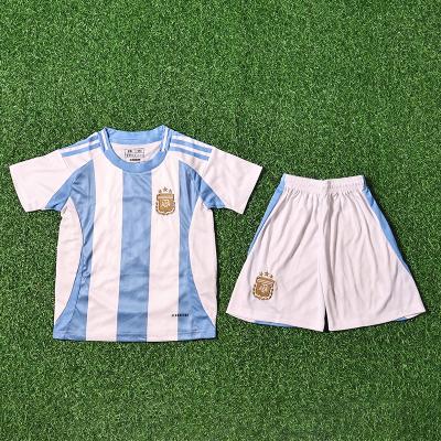 China 2024-2025 Argentina Children Home Football Jersey Custom Team Uniform Kids Soccer Kit for sale