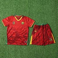 China 2025 Cameroon Children Away Football Jersey Custom Team Uniforms Breathable Polyester for sale