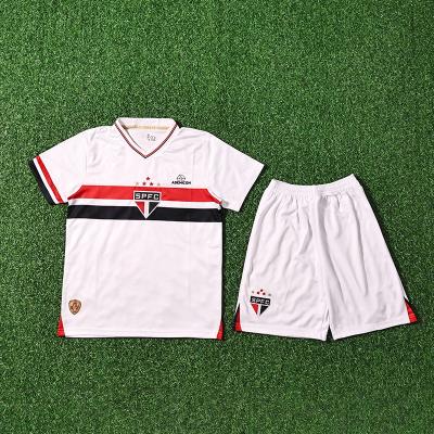 China 2025 Sao Paulo Children Home Football Jersey Customizable 100-160cm for sale