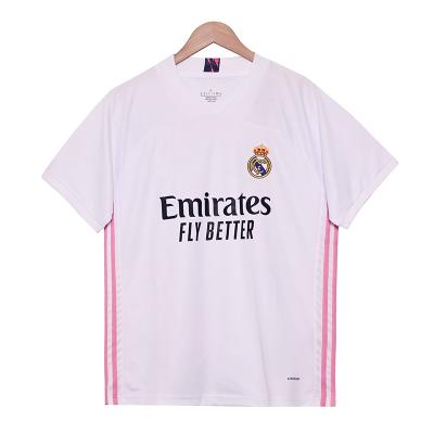 China Real Madrid 2020-2021 Home Fan Jersey Group Customization Breathable Fabric for sale