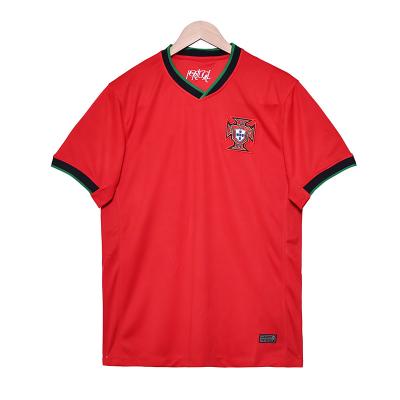 China 2024 Portugal Home Fan Edition Football Jersey Customizable Breathable Fabric for sale