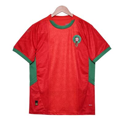 China 2025-2026 Morocco Fan Edition Home Jersey Customizable Breathable Lightweight for sale