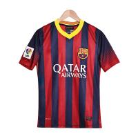 China 2013-2014 Barcelona Retro Home Jersey Custom Classic Football Shirt Breathable Polyester for sale
