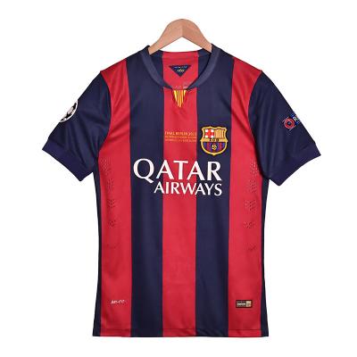 China Barcelona 2014-2015 Retro Home Jersey Customizable Group Bulk Order Classic Reappearance for sale