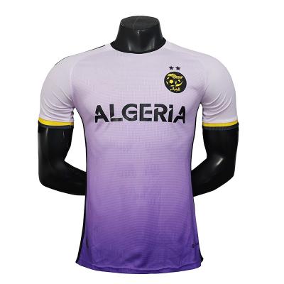 China Algeria Purple Player Jersey Breathable Quick-Dry Polyester Team Sports Uniform for sale