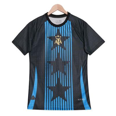 China Argentina 2024 Black Training Suit Custom Team Sports Uniform Bulk Order for sale