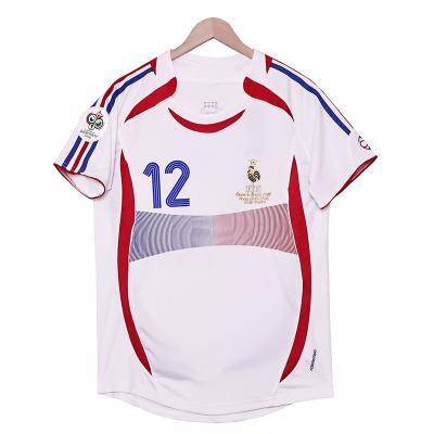 China France 2006 Retro Away No. 12 Jersey Custom Classic Football Shirt 100% Polyester for sale