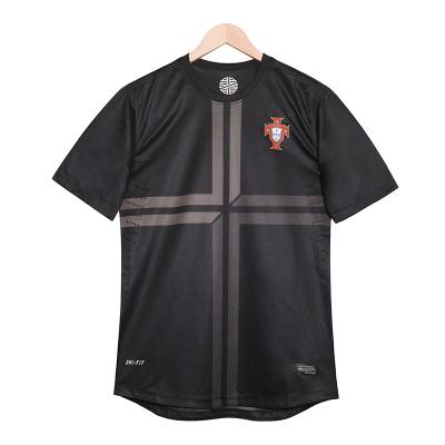 China Portugal 2013 Season Black Away Jersey Support Group Customization for sale