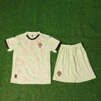 China 2025-2026 Portugal Children Away Cyan Jersey Customizable Bulk Order Kids Apparel for sale