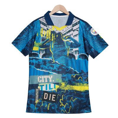 China Manchester City Sky Blue Special Edition Jersey Custom Team Name Number Logo Bulk Order for sale