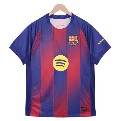 China 2025-2026 Barcelona Home Fan Jersey Unisex Polyester Breathable S-XXL for sale