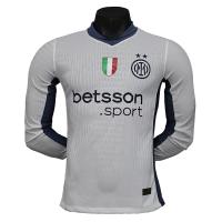 China Inter Milan 24-25 Away White Long-Sleeve Football Jersey Customizable Unisex 100% Polyester for sale